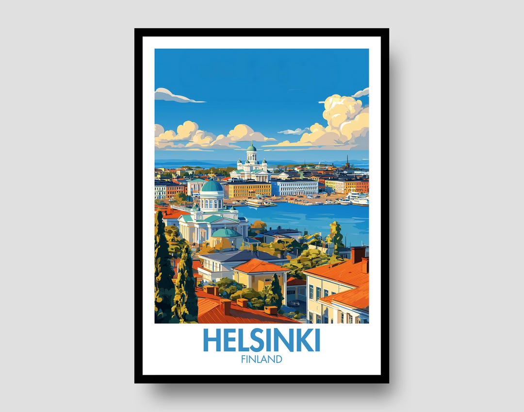 Helsinki Poster - Finland Wall Art - Etsy
