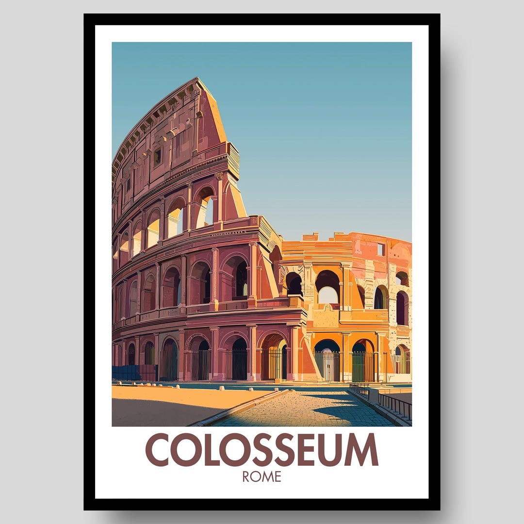 Colosseum Poster - Rome Colosseum Poster - Rome Poster - Rome - Italian ...