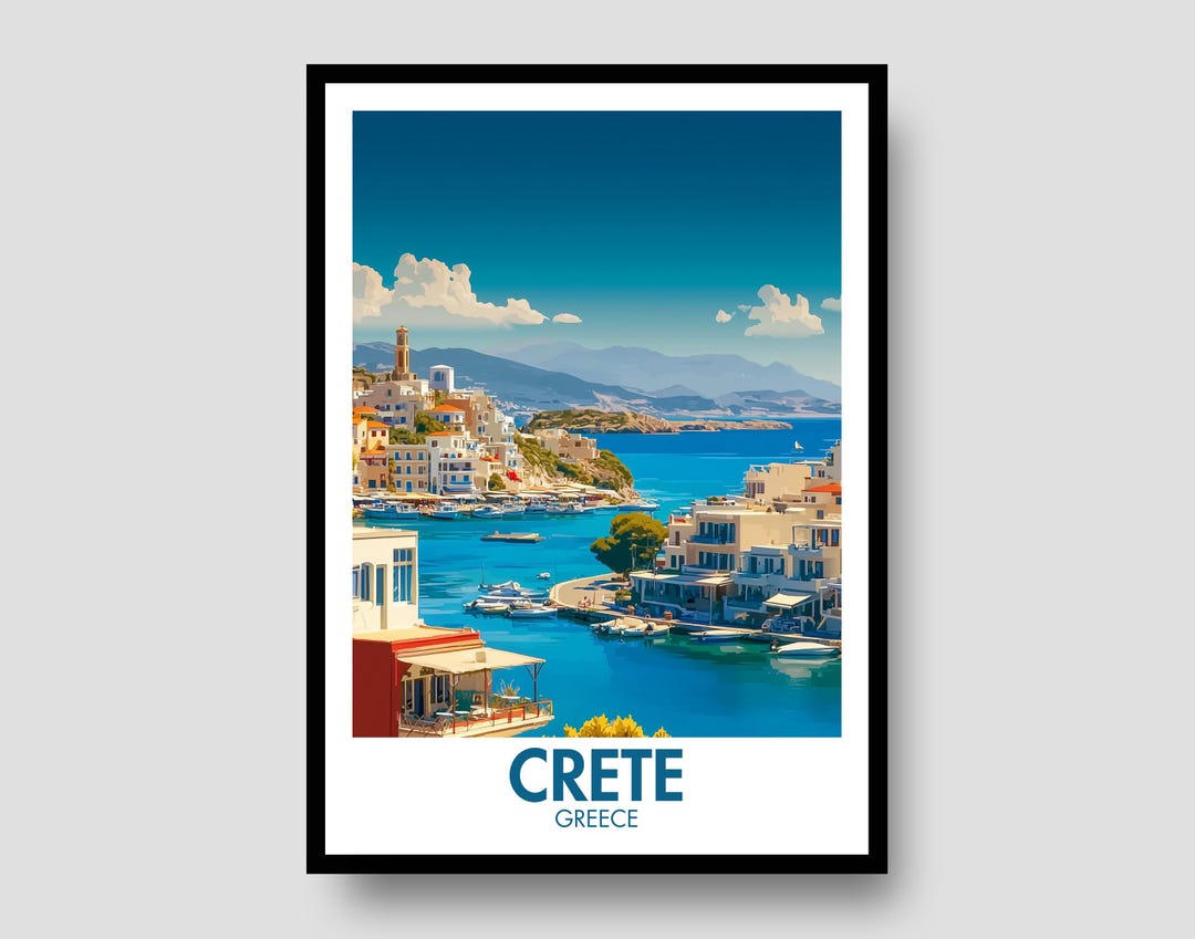 Crete Poster - Crete Print - Greek Wall Art - Etsy