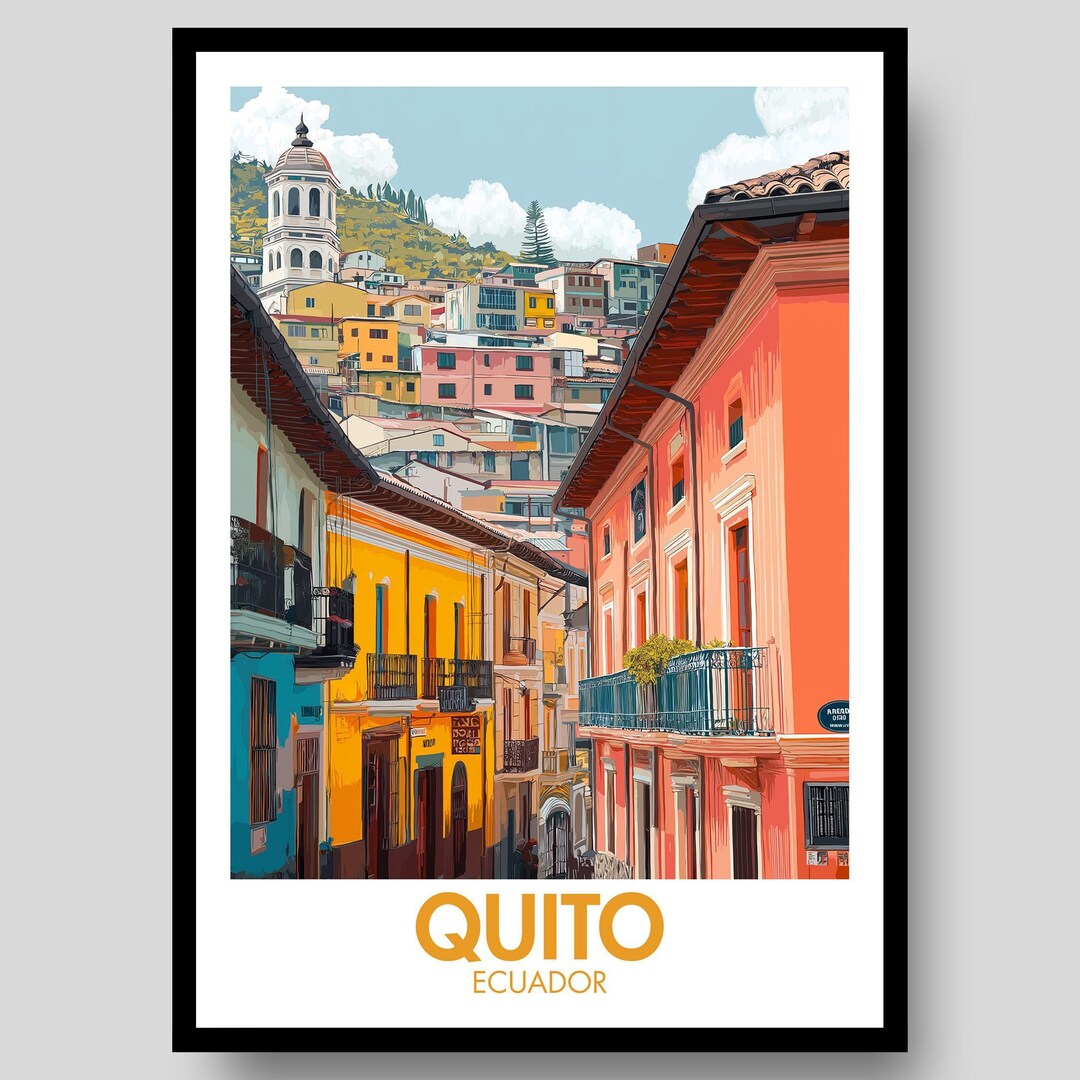 Quito Poster - Ecuador Poster - Quito Wall Art - Quito Ecuador ...