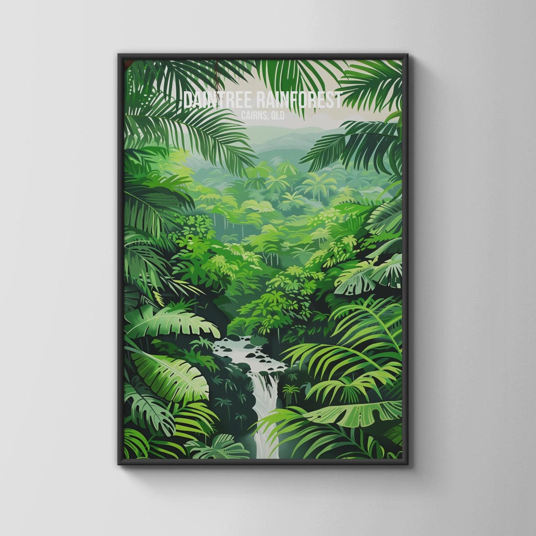 Daintree Rainforest Print Wall Art Cairns QLD Tropical Landscape - Etsy UK