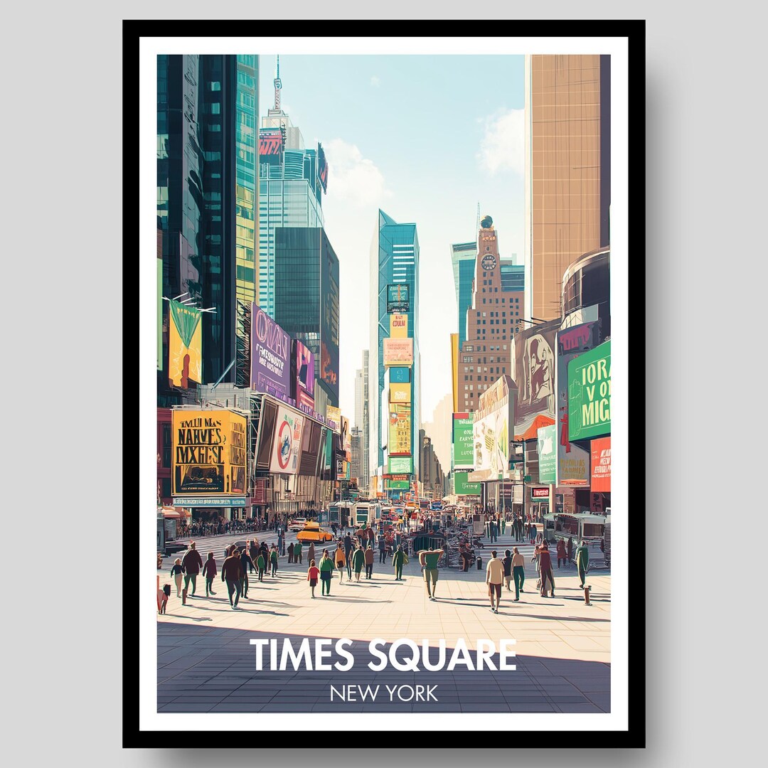 Times Square Poster - New York Poster - Times Square - New York City ...