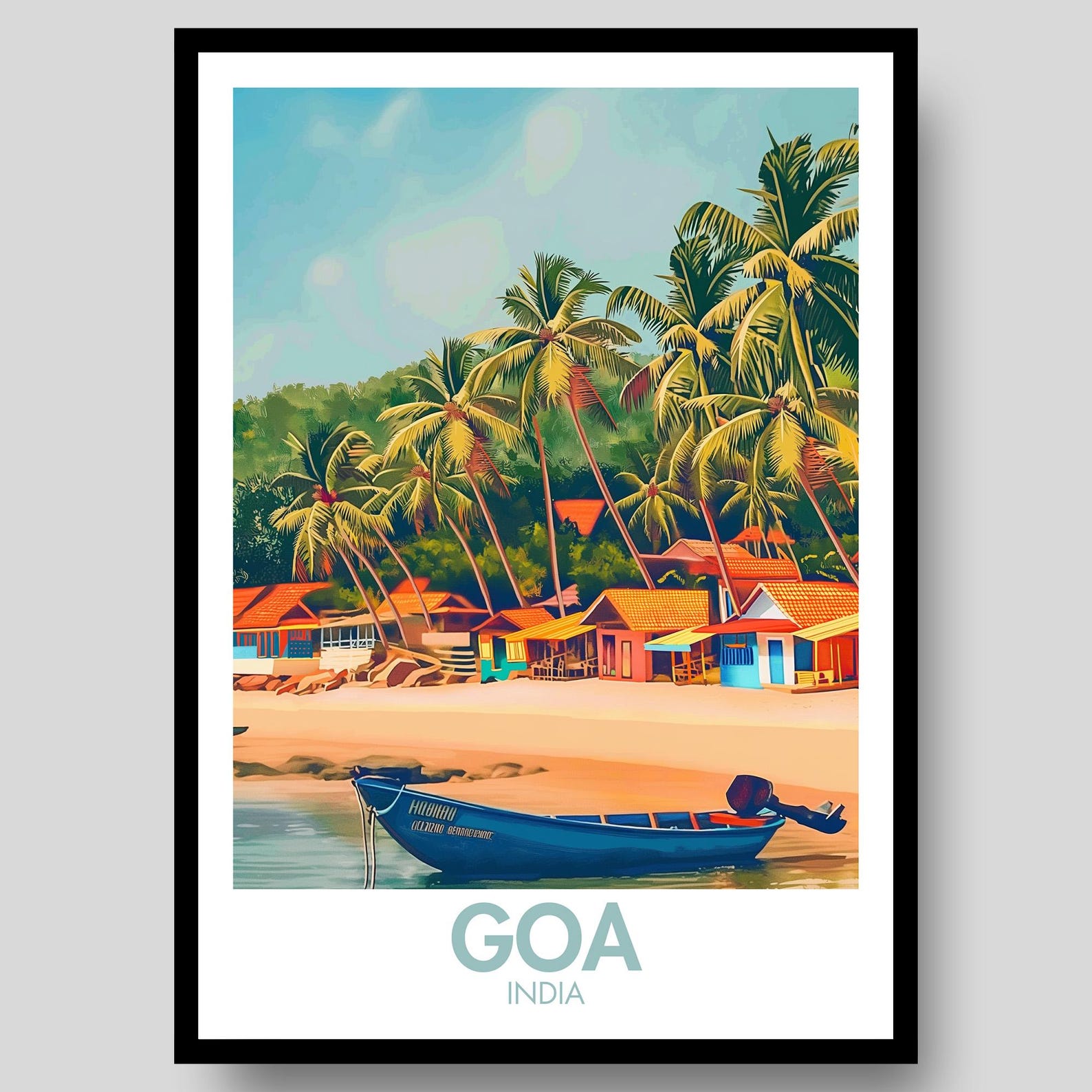 Goa Poster - India Poster - Goa Print - India - Goa - Goa Wall Art ...