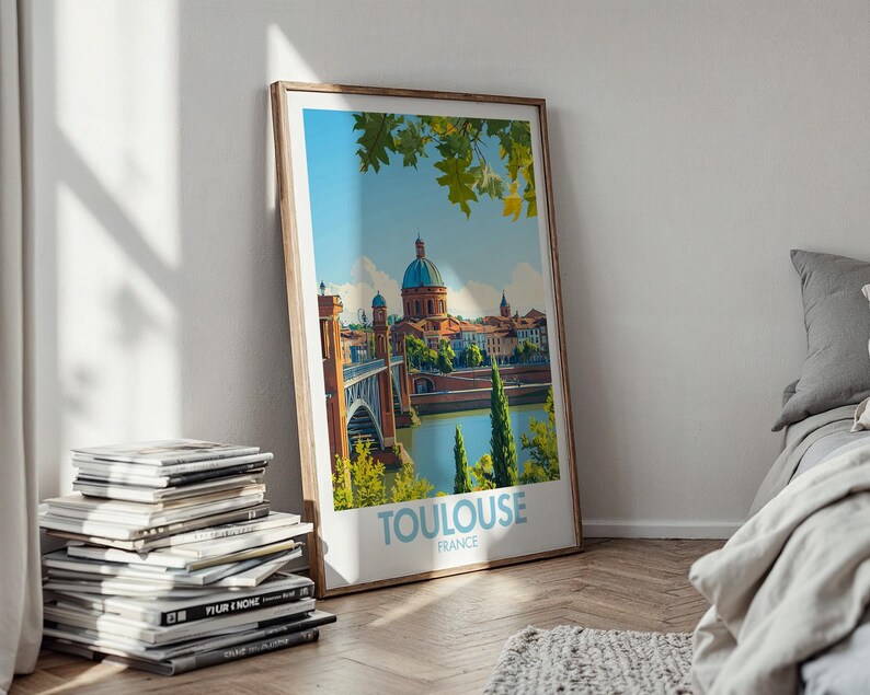 Toulouse France Travel Poster - French Wall Art Print - Etsy UK