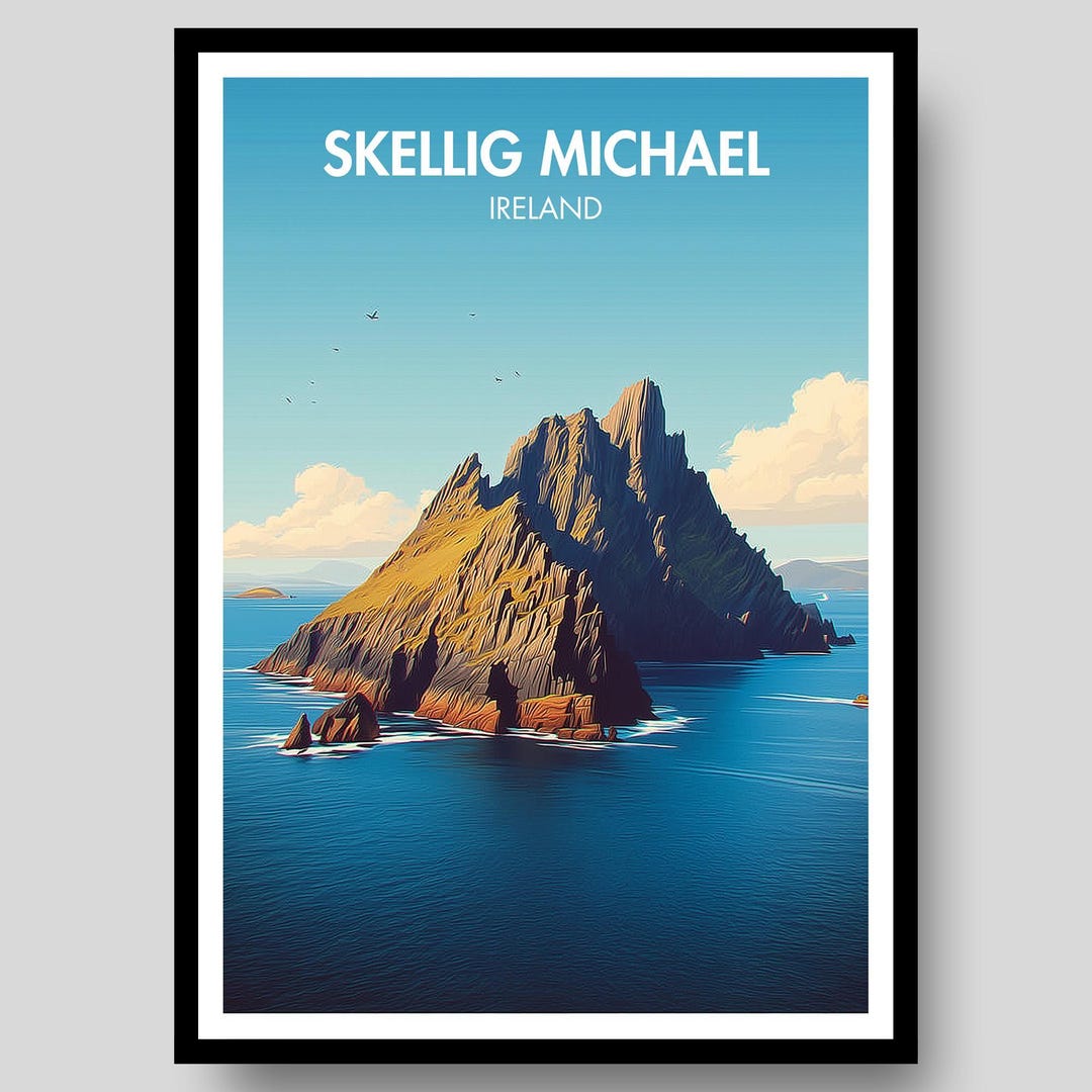 Skellig Michael Poster - Ireland Wall Art - Skellig Michael Print ...