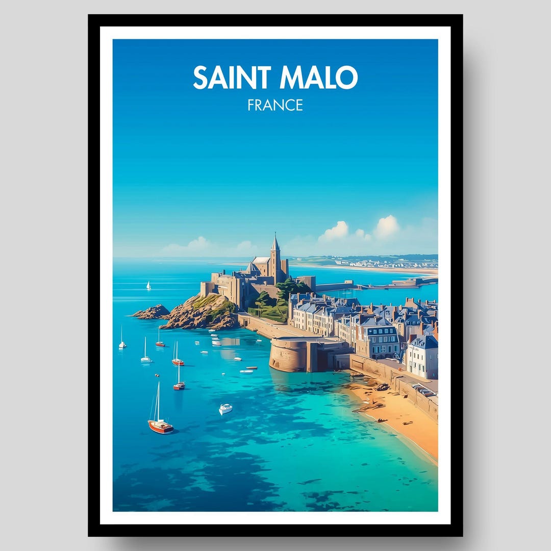 Saint Malo Poster - France Wall Art - Saint Malo Print - French Decor ...