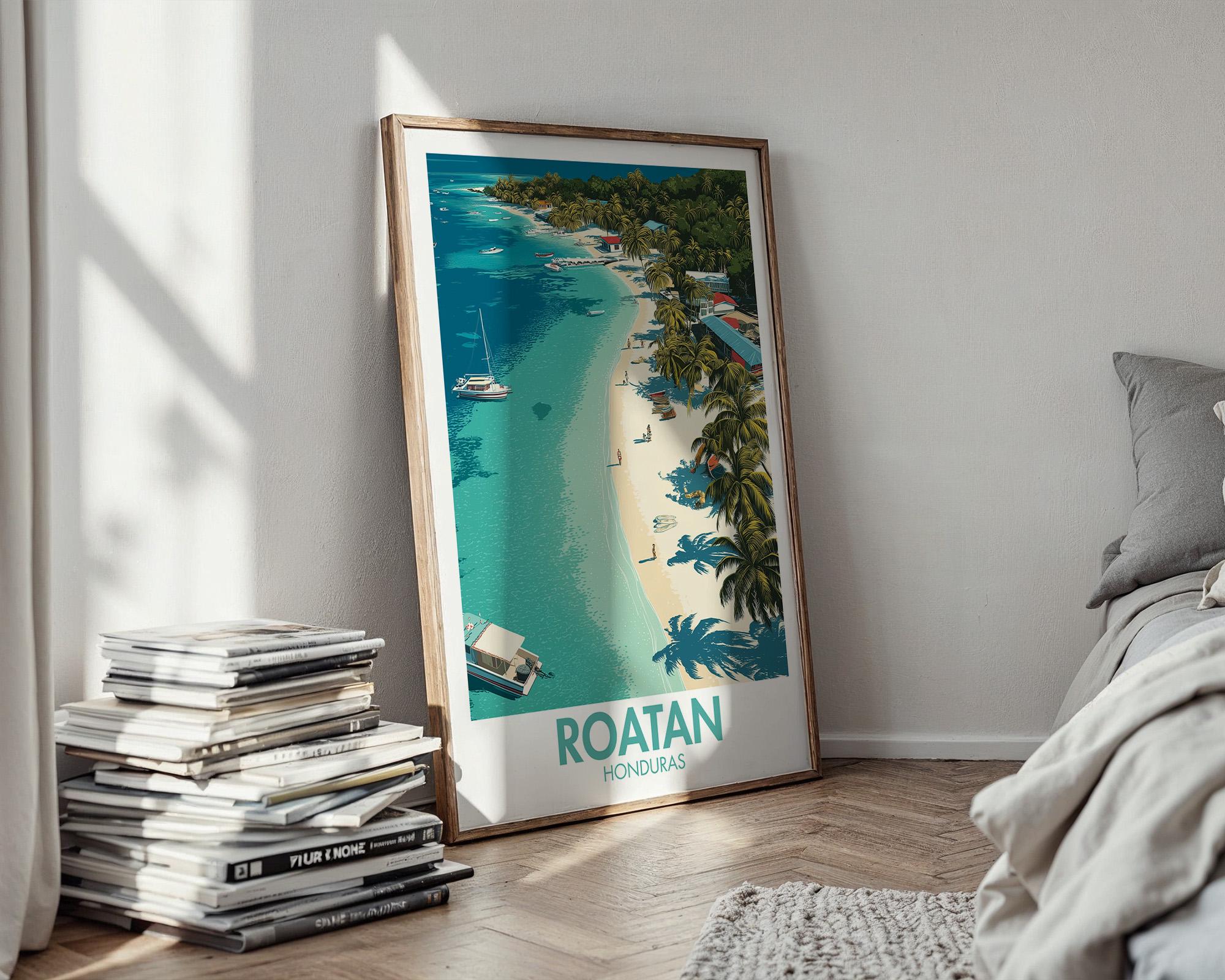 Roatan Poster - Honduras Wall Art - Roatan - Roatan Print - Honduras ...
