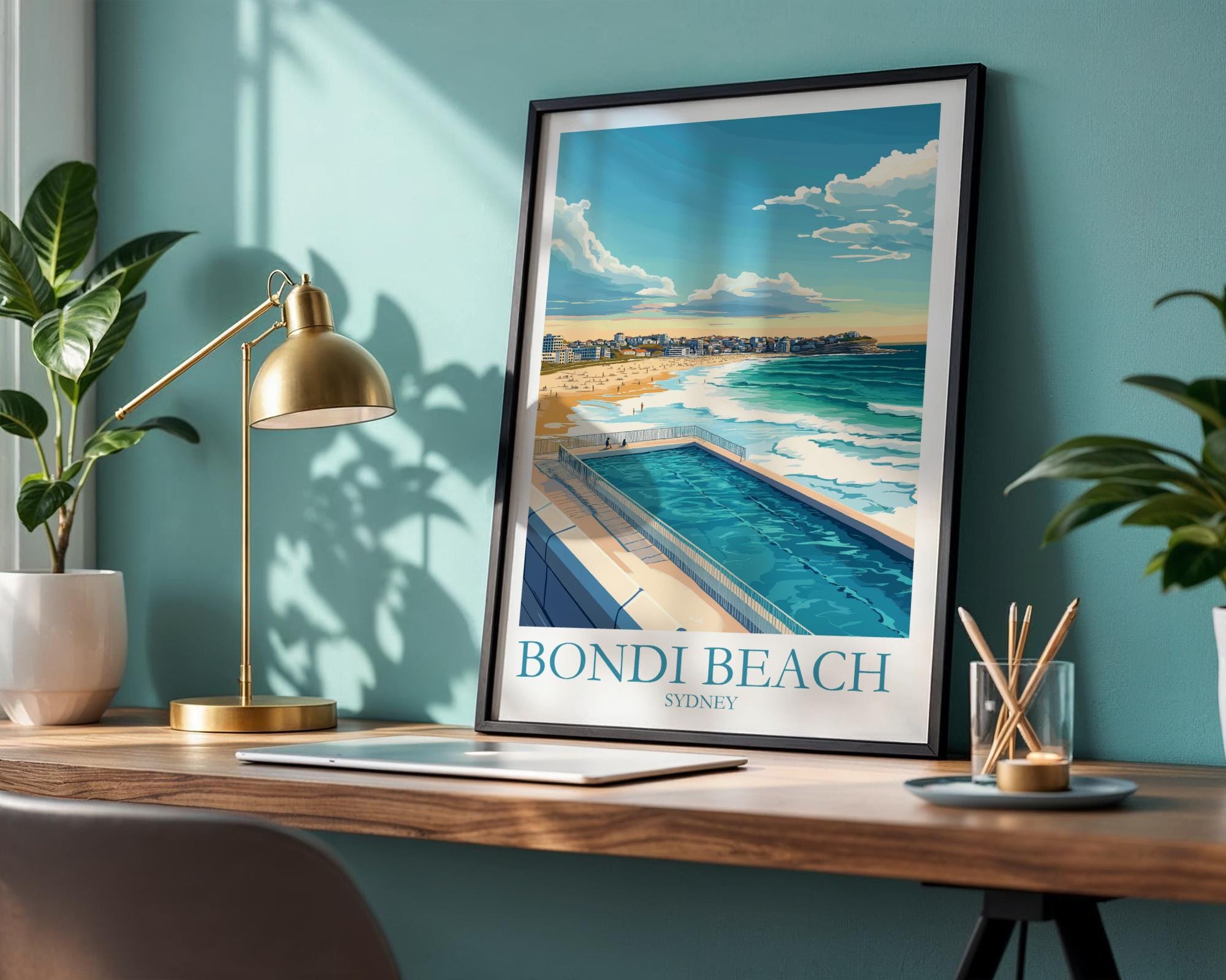Bondi Beach Poster - Sydney Poster - Australian Wall Art - Bondi Beach ...