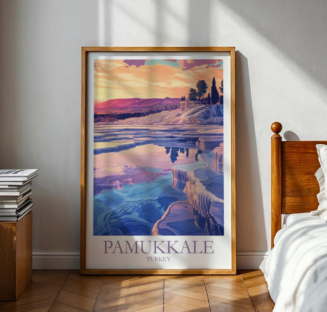 Pumkkale Poster - Turkey Poster - Turkiye - Turkish Wall Art - Travel ...