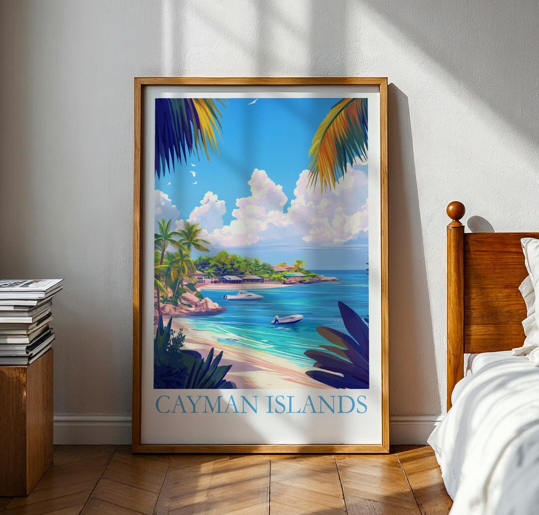 Cayman Islands Poster - Caribbean Poster - Beach Poster - Travel Poster ...