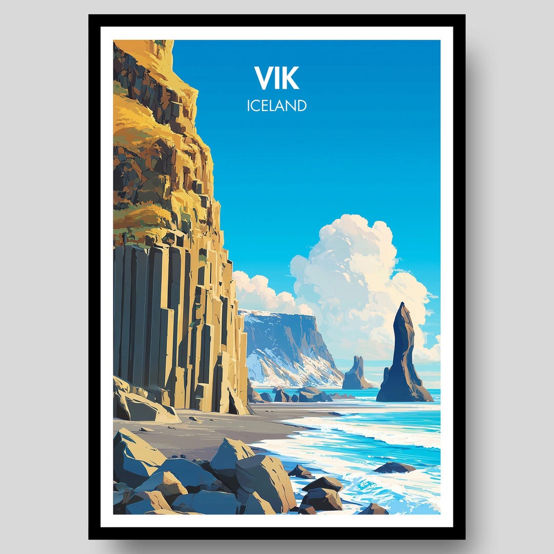 Vik Poster - Iceland Print - Vik Wall Art - Etsy