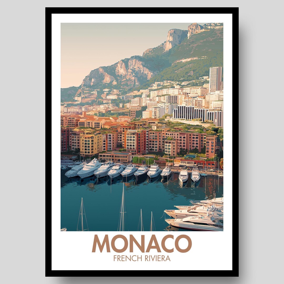 Monaco Poster - Monte Carlo - Monaco - Monaco Print - Monaco Wall Art ...