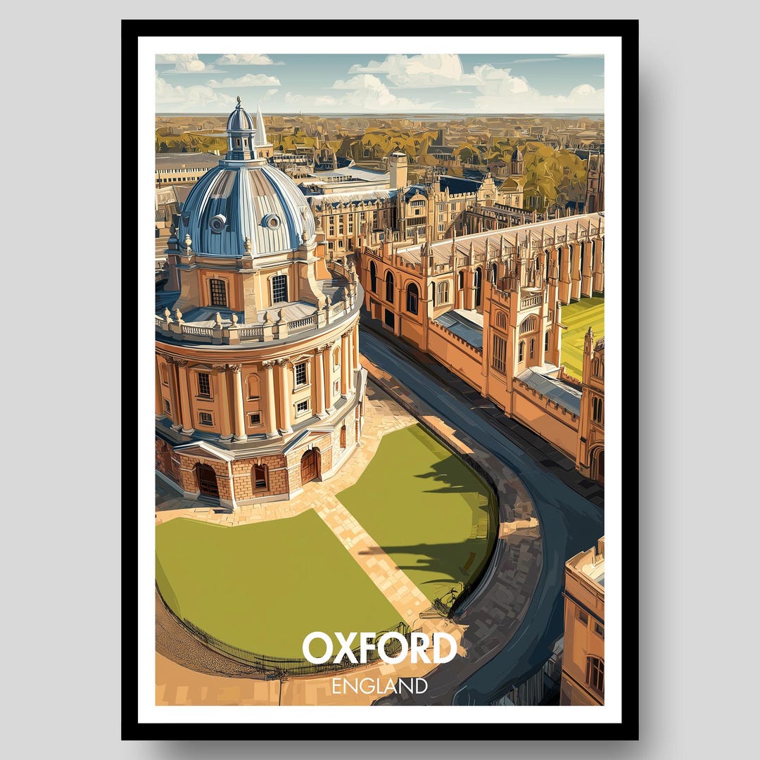 Oxford Poster - Oxford University - Oxford Print - Oxfordshire - Oxford ...