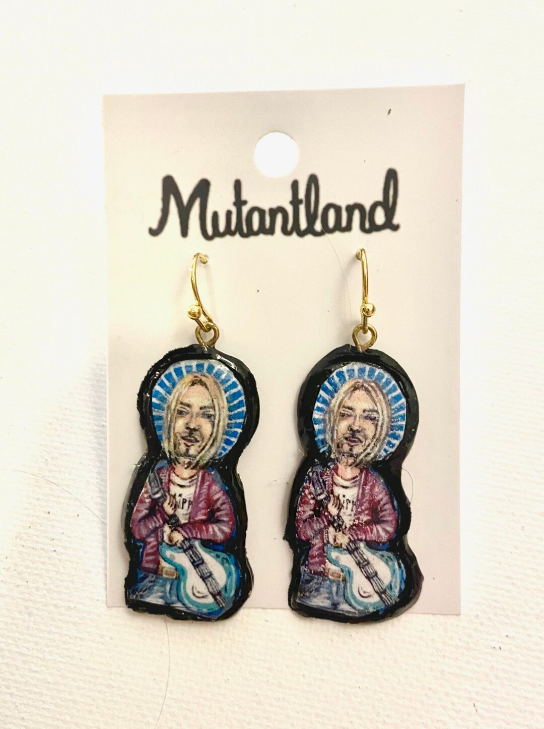 Kurt Cobain Earrings: Handmade Clay Nirvana Fan Jewelry - Etsy