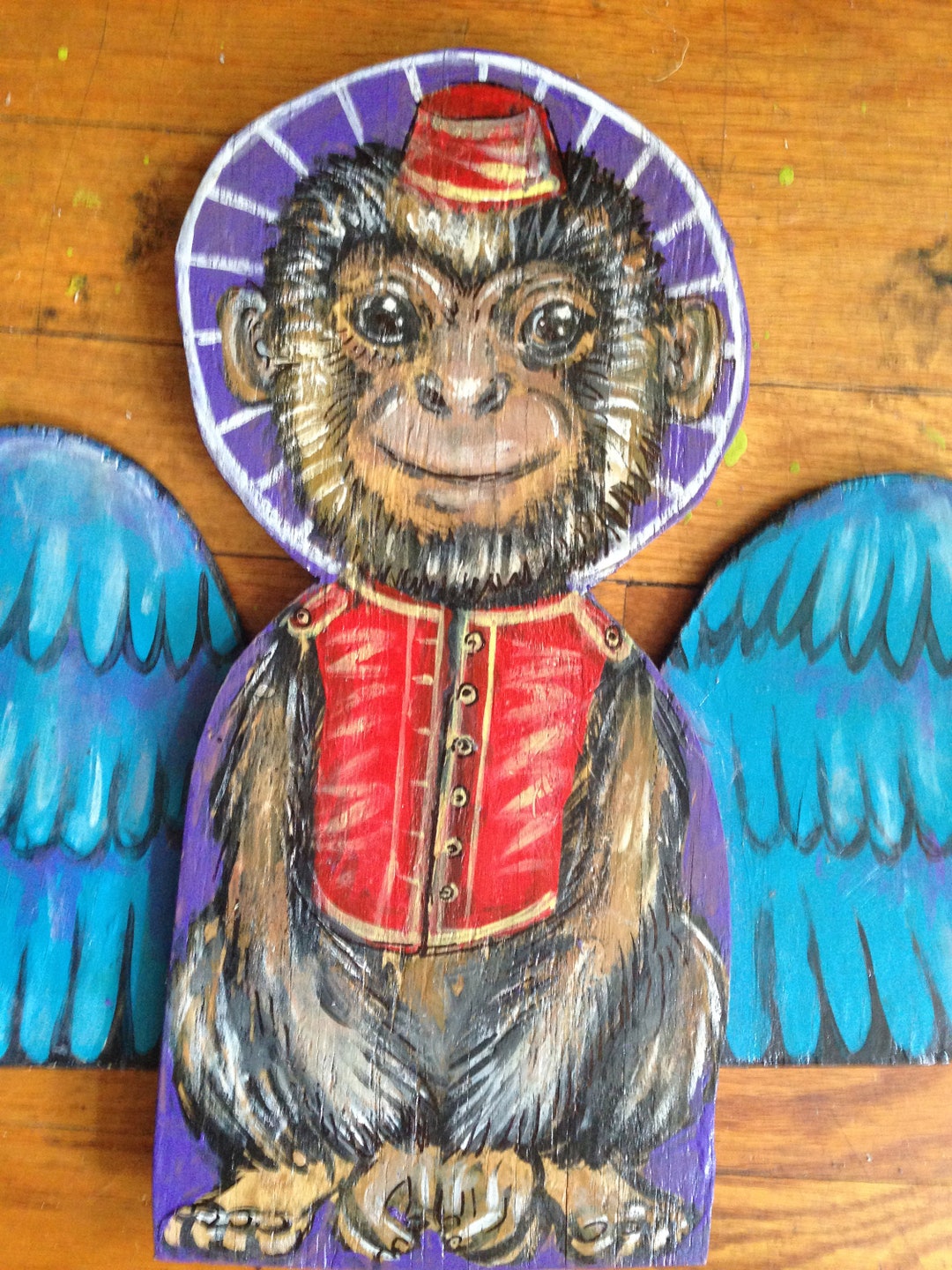 Flying Monkey Art, 15", Wizard of Oz, Flying Monkey Painting, Wizard of ...
