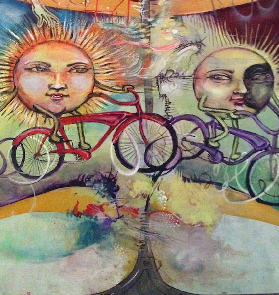 Sun And Moon Art 8x10 Sun Art Moon Art Sun And Moon Surreal Art