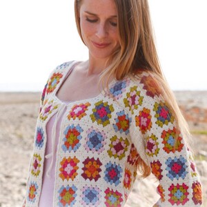 Summer Patchwork – Colorful Crochet Jacket With Granny Squares & 3/4 ...