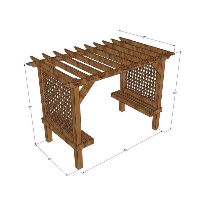 Modern Pergola Outdoor Room Plan – DIY Backyard Covered Patio | Wood ...