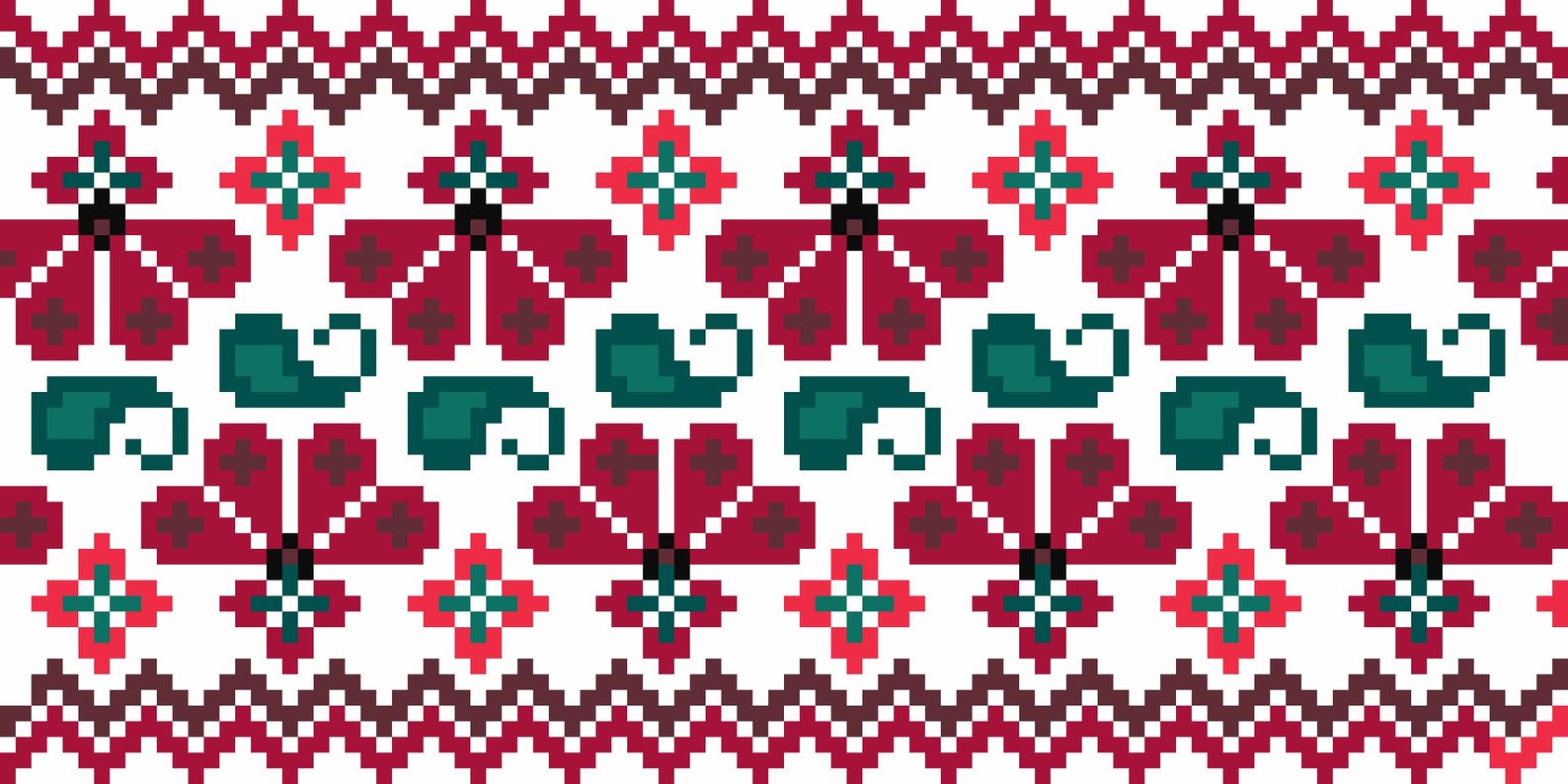Floral Cross-stitch Pattern: Henna-inspired Embroidery (digital ...