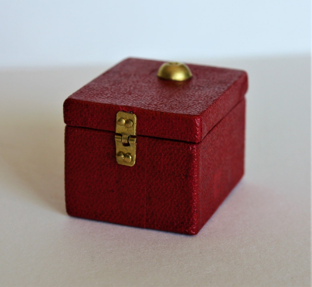 Vintage Ring Box Red, Jewelry Boxes, Red Paper Box, Marble Paper Box ...