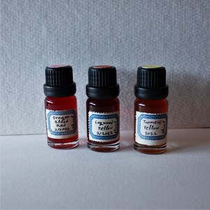 Handmade Alcohol Based Plant Ink in Yellow-orange-pink Hues, Turmeric ...