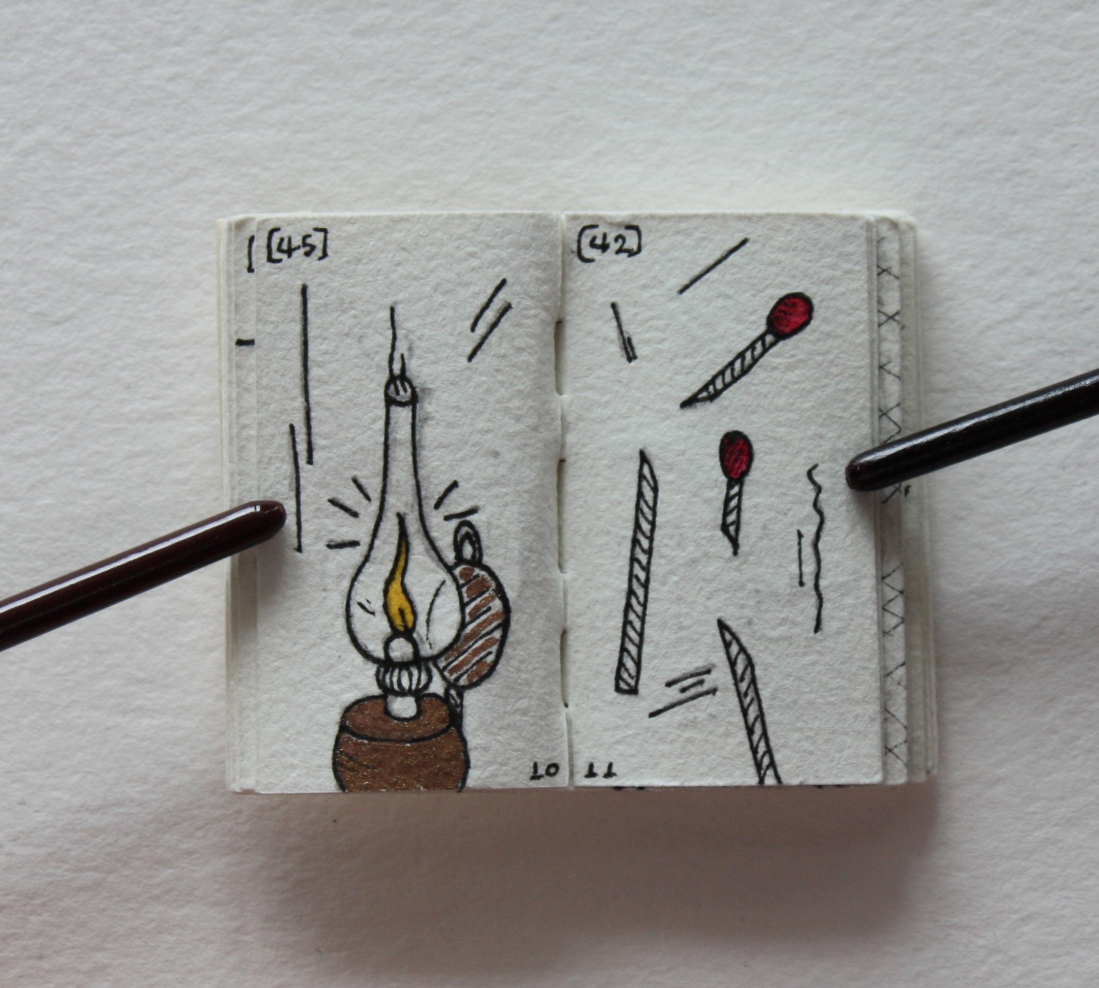 Miniature Bookbinding | the Life of a Matchbox | Limp Vellum Binding ...
