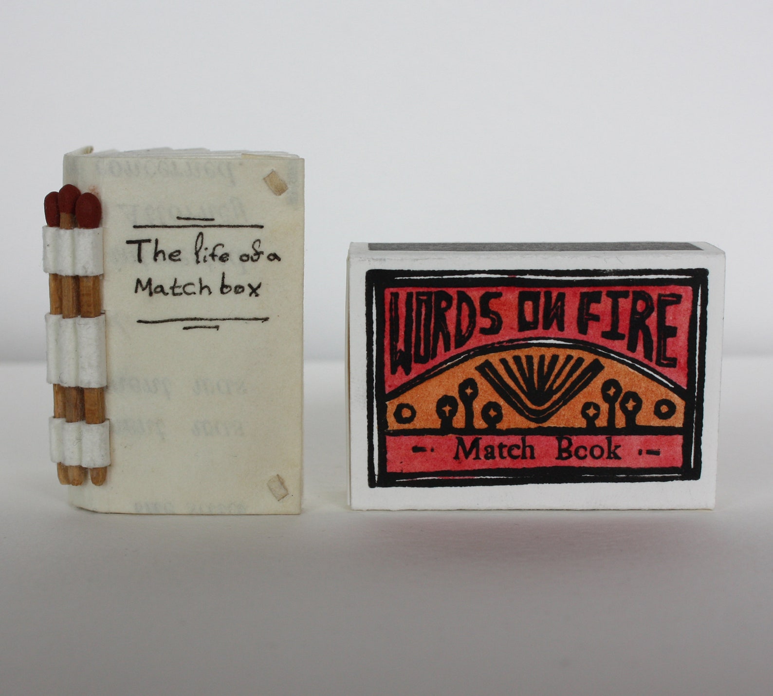 Miniature Bookbinding | the Life of a Matchbox | Limp Vellum Binding ...