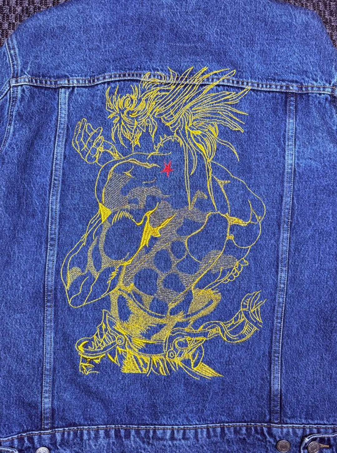 Denim Jacket Dio Brando (gold Edition) - Etsy