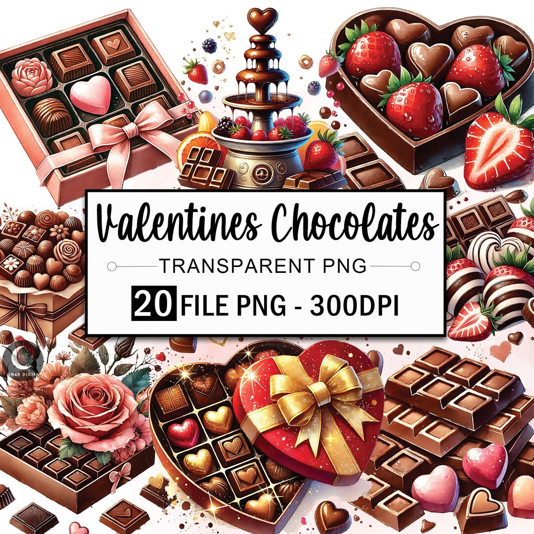 20+ Love Candy Clipart Bundle, Sweets Chocolate Png, Valentines Clipart ...
