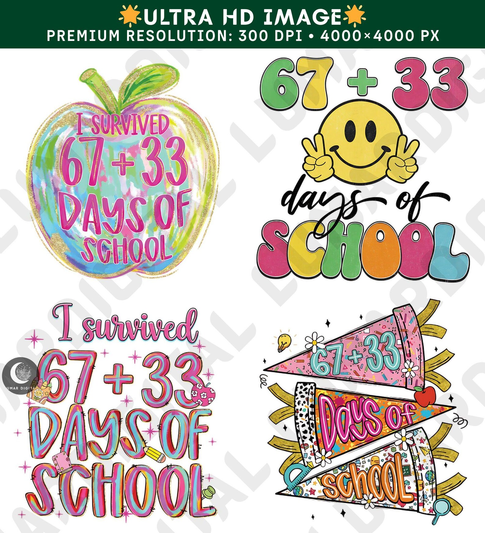 20+ I Survived 67 Png Bundle, 100 Days Png, 67 Meme Viral Png, 67 33 ...