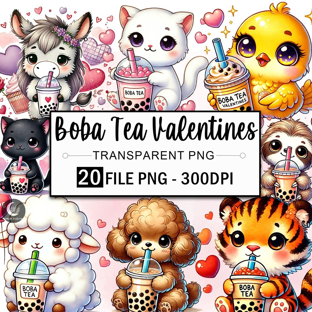 20+ Valentine Animal Clipart Bundle, Cute Animal Png, Valentine Day ...