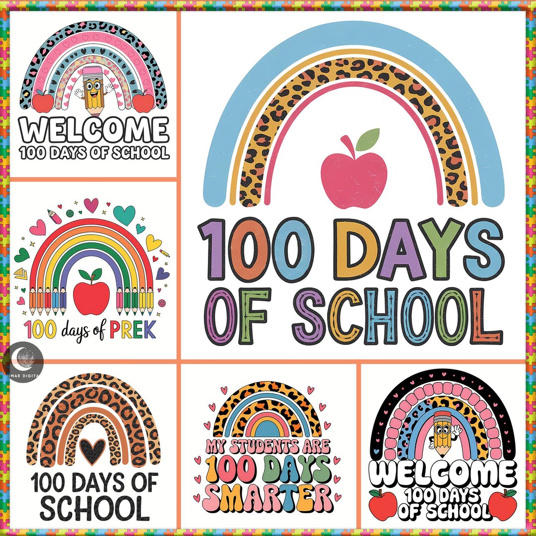 10+ Teacher 100 Days Png Bundle, 100 Days Brighter Png, Teacher Life ...