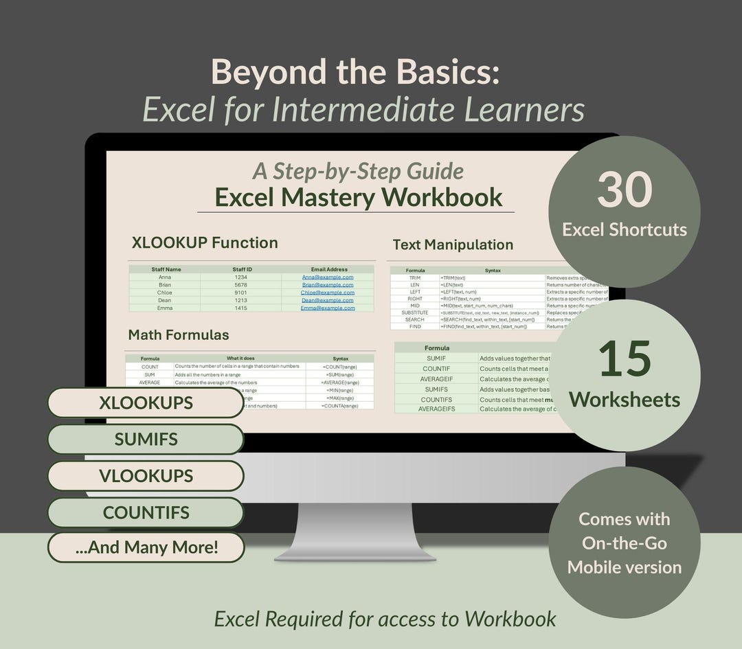 Beyond the Basics: Excel for Intermediate Learners - A Step by Step ...