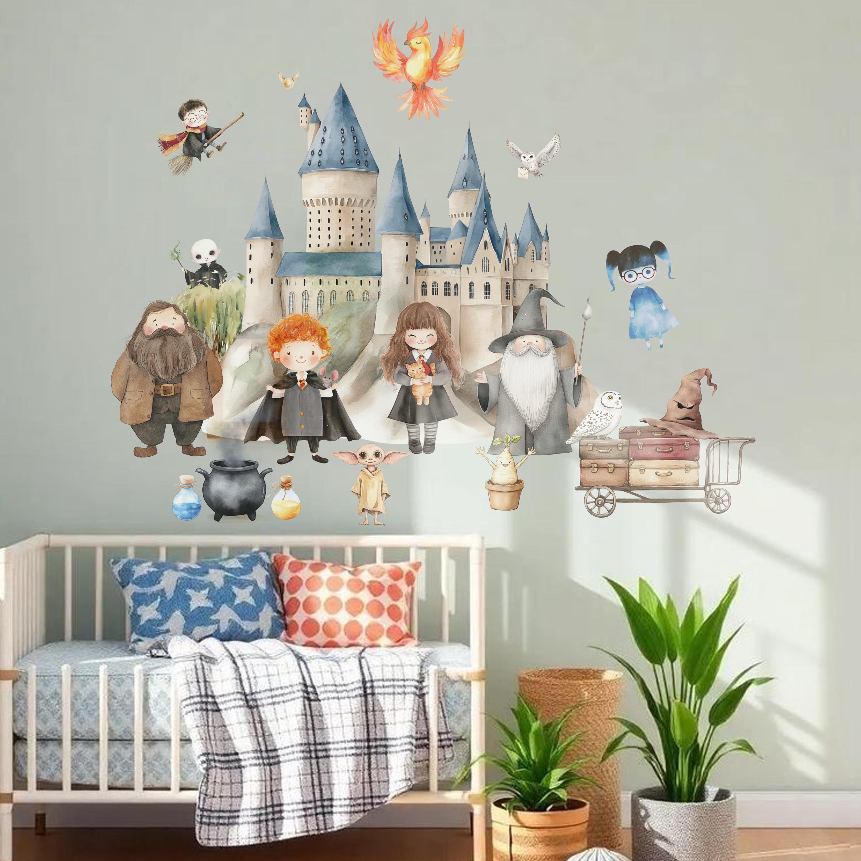 Harry Potter Wall Decal Wizard Wall Sticker Witchcraft Wall Mural ...
