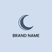 Minimalist Crescent Moon Logo, Lunar Symbol Vector, Modern Celestial ...