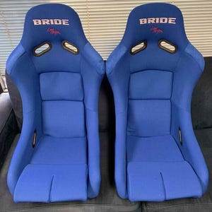 Pair of Bride Vios 3 Iii Blue Seats Low Max Jdm Racing Bucket Seats Set ...
