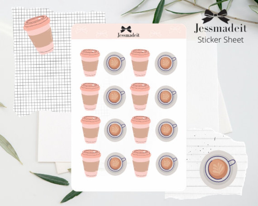 Stickers for Coffee Cup Coffee Sticker Sheet Coffee Cup - Etsy
