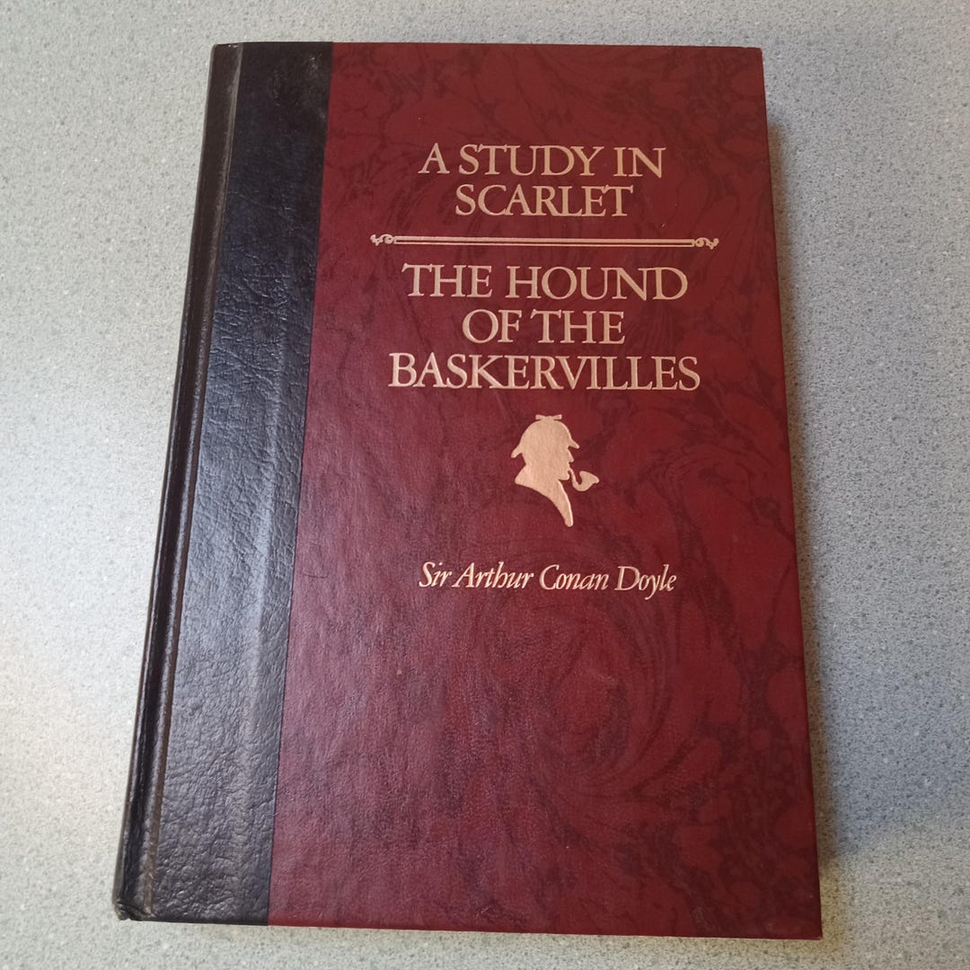 Vintage Sherlock Holmes Book Set - A Study in Scarlet & the Hound of ...