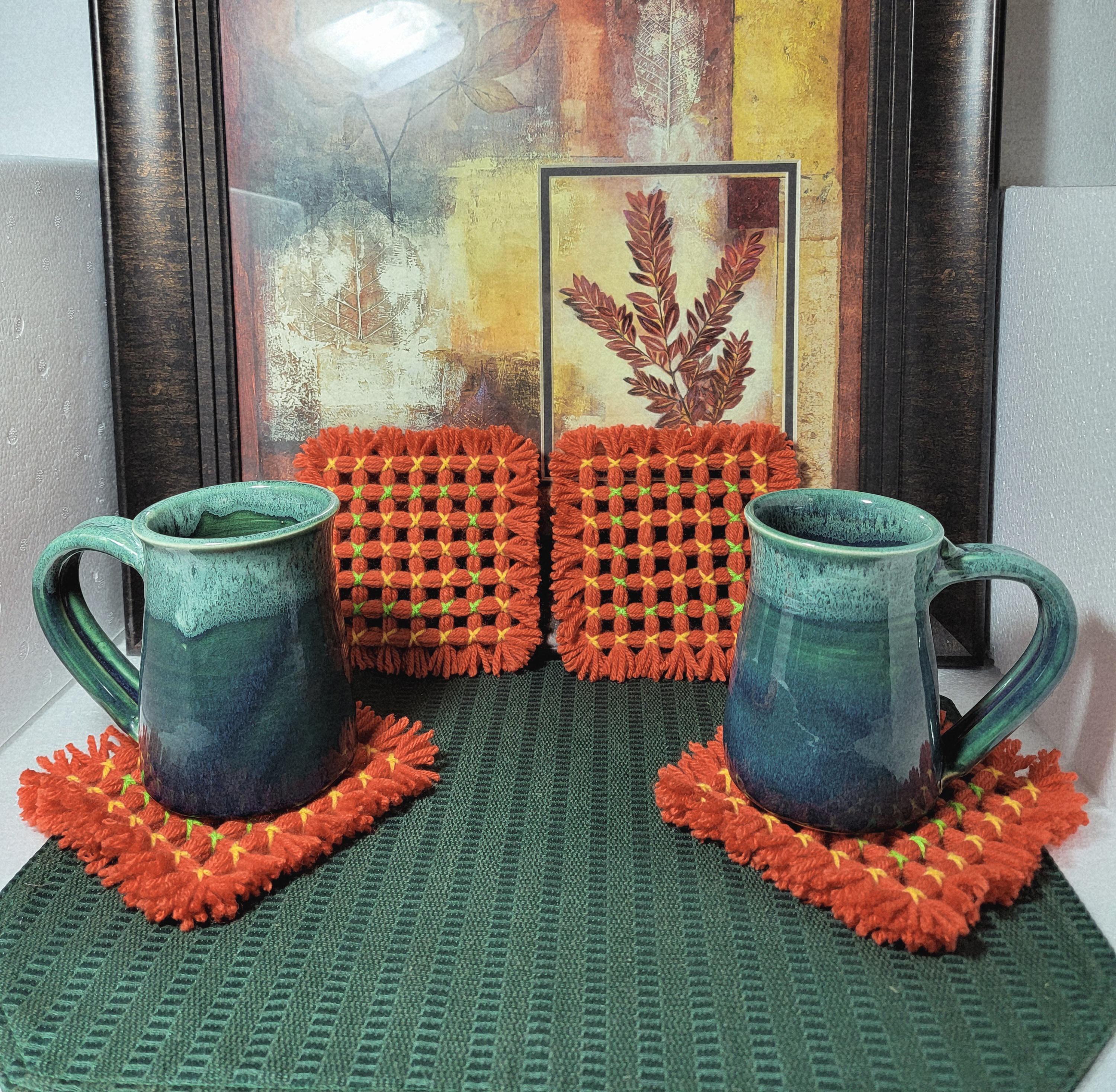 Handcrafted Woven Coasters or Trivets Set of 4 - Etsy