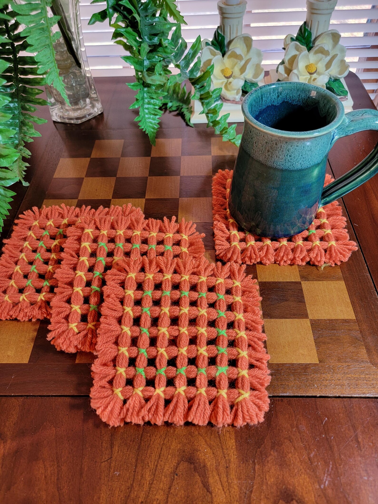 Handcrafted Woven Coasters or Trivets Set of 4 - Etsy