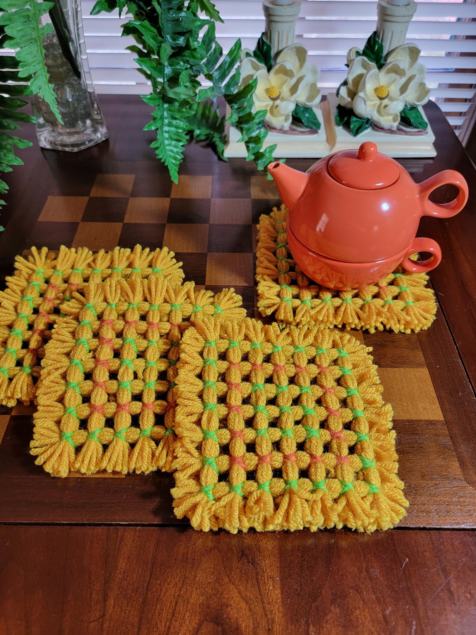 Handcrafted Woven Coasters or Trivets Set of 4 - Etsy