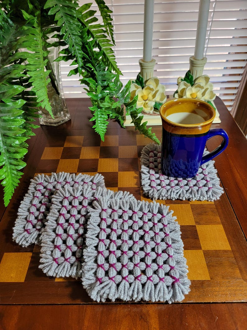Handcrafted Woven Coasters or Trivets Set of 4 - Etsy