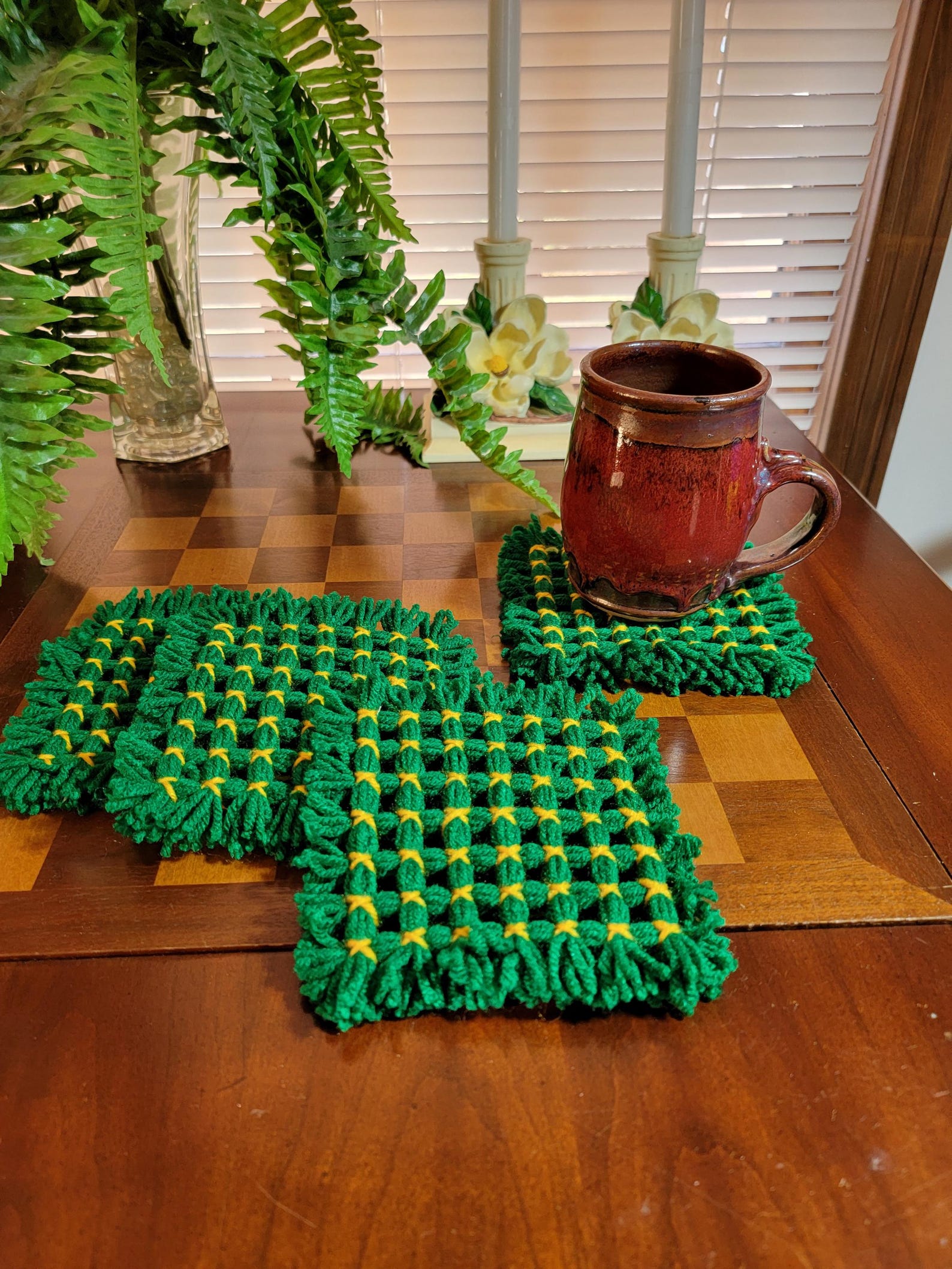 Handcrafted Woven Coasters or Trivets Set of 4 - Etsy