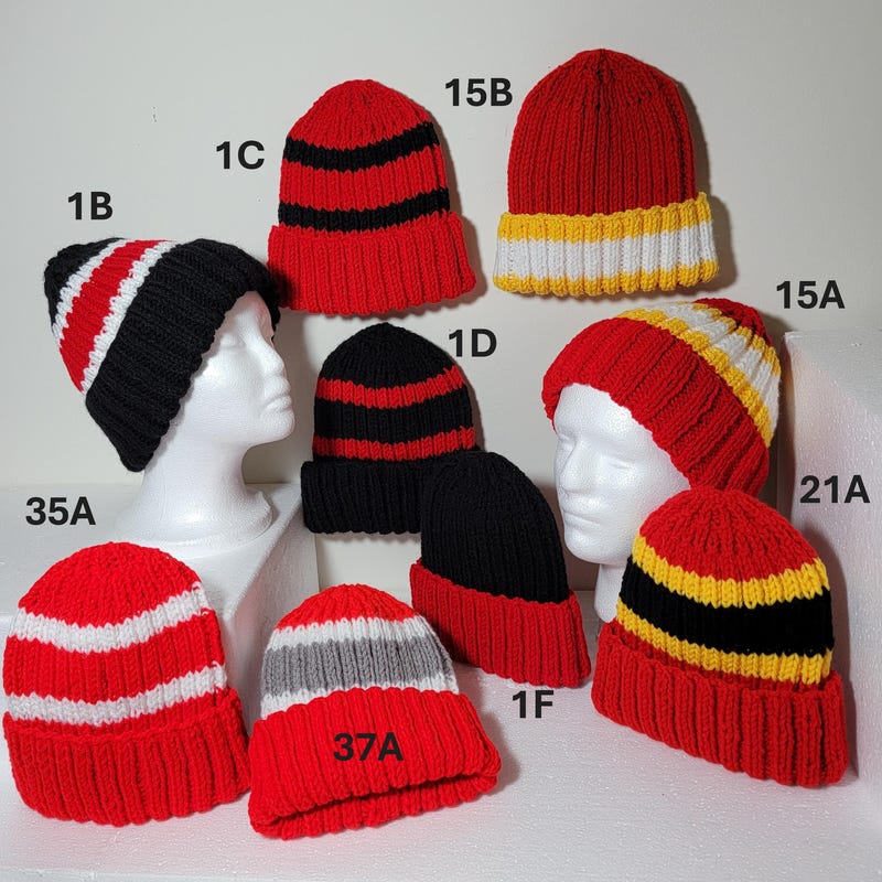 Team Spirit Knit Beanies - Etsy