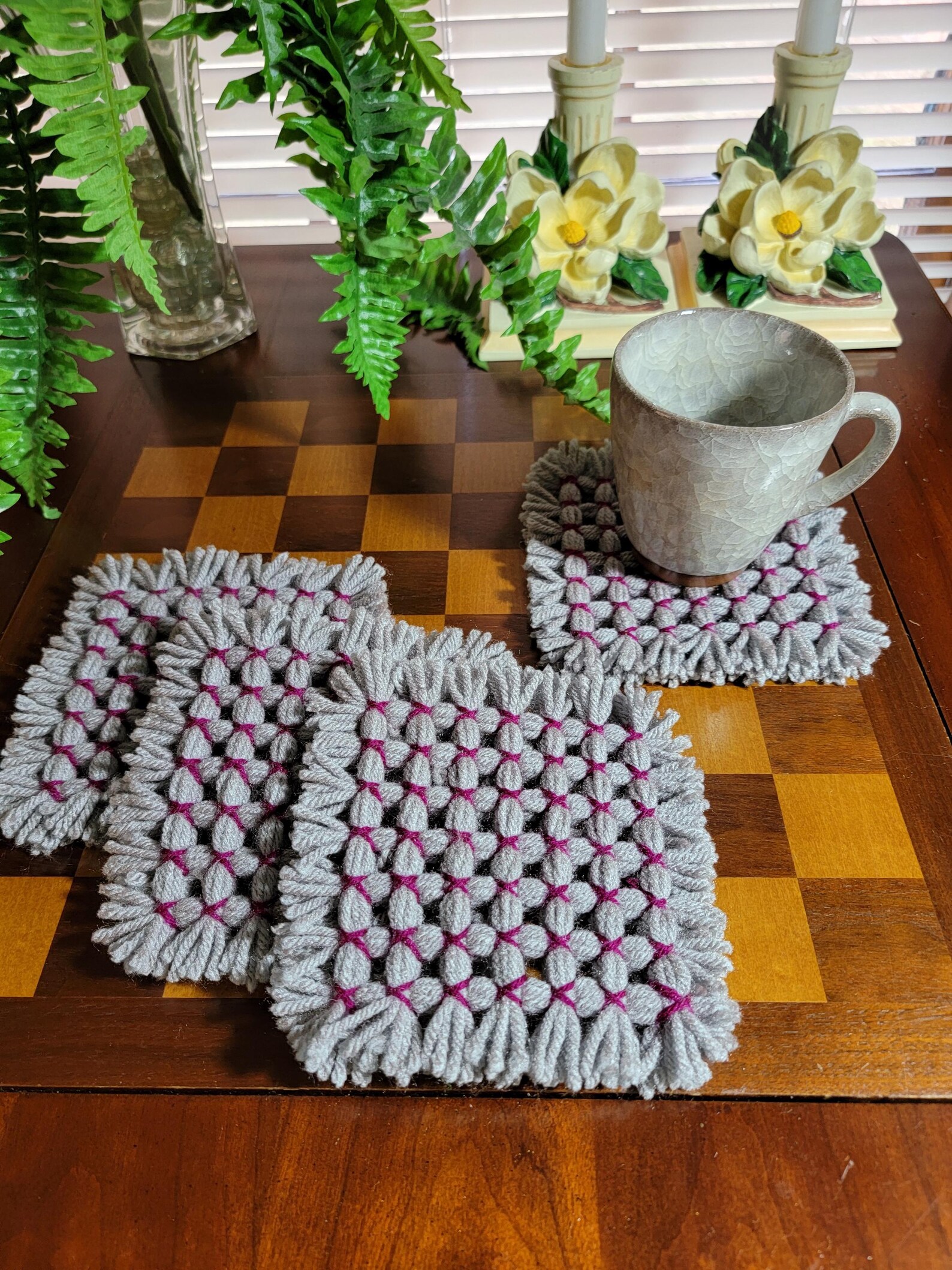 Handcrafted Woven Coasters or Trivets Set of 4 - Etsy