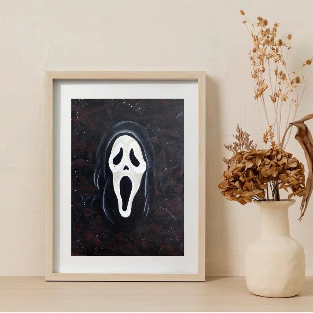 Scream Ghostface Painting for Prints and Posters - Horror Wall Art - Etsy