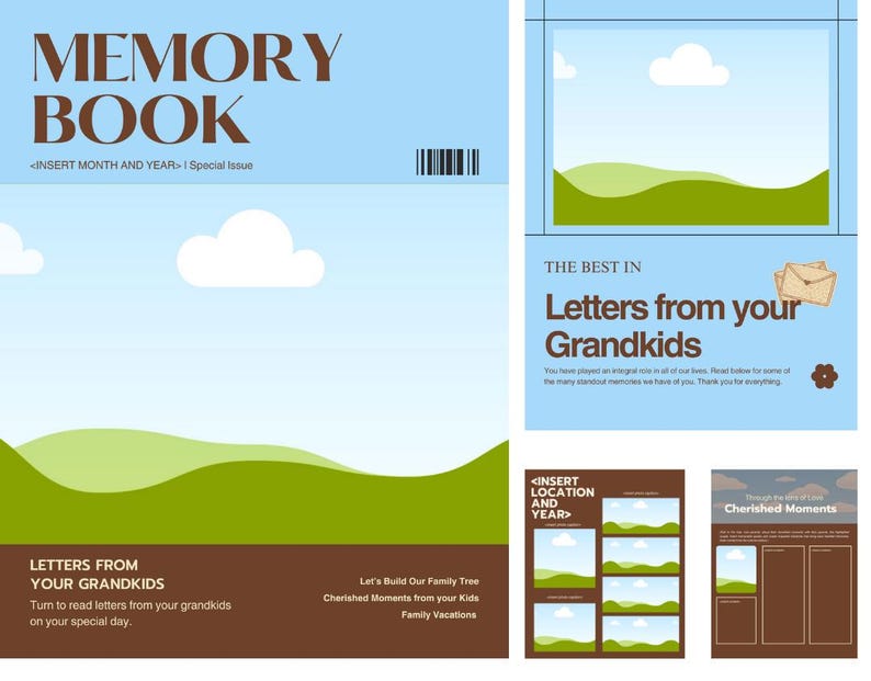 Digital Memory Book Template for Canva - Etsy Australia