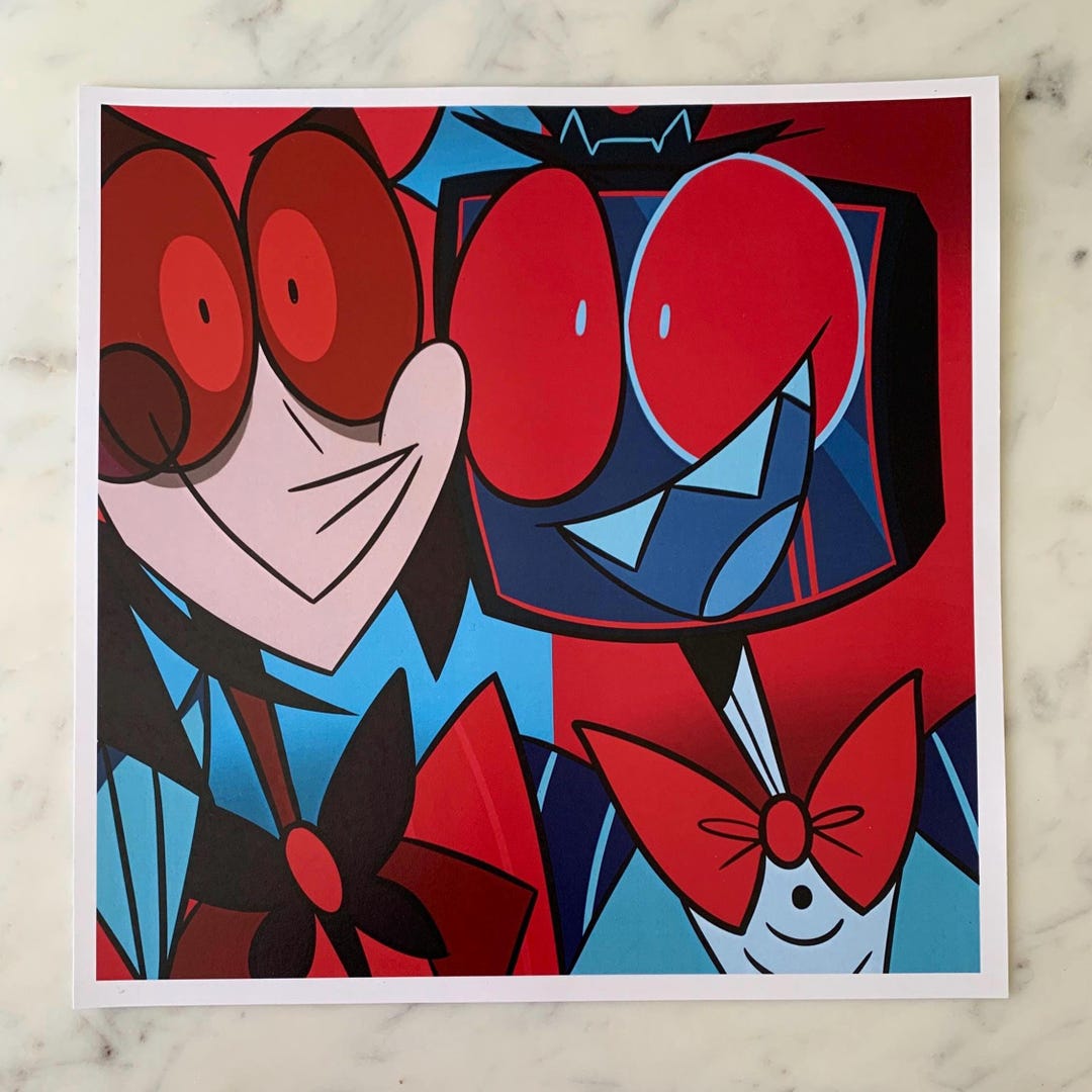Radiostatic | Alastor and Vox | Hazbin Hotel | Handmade Print - Etsy