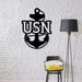 Metal US Navy Anchor Sign, Metal Anchor Decor, Outdoor Decor, Beach ...
