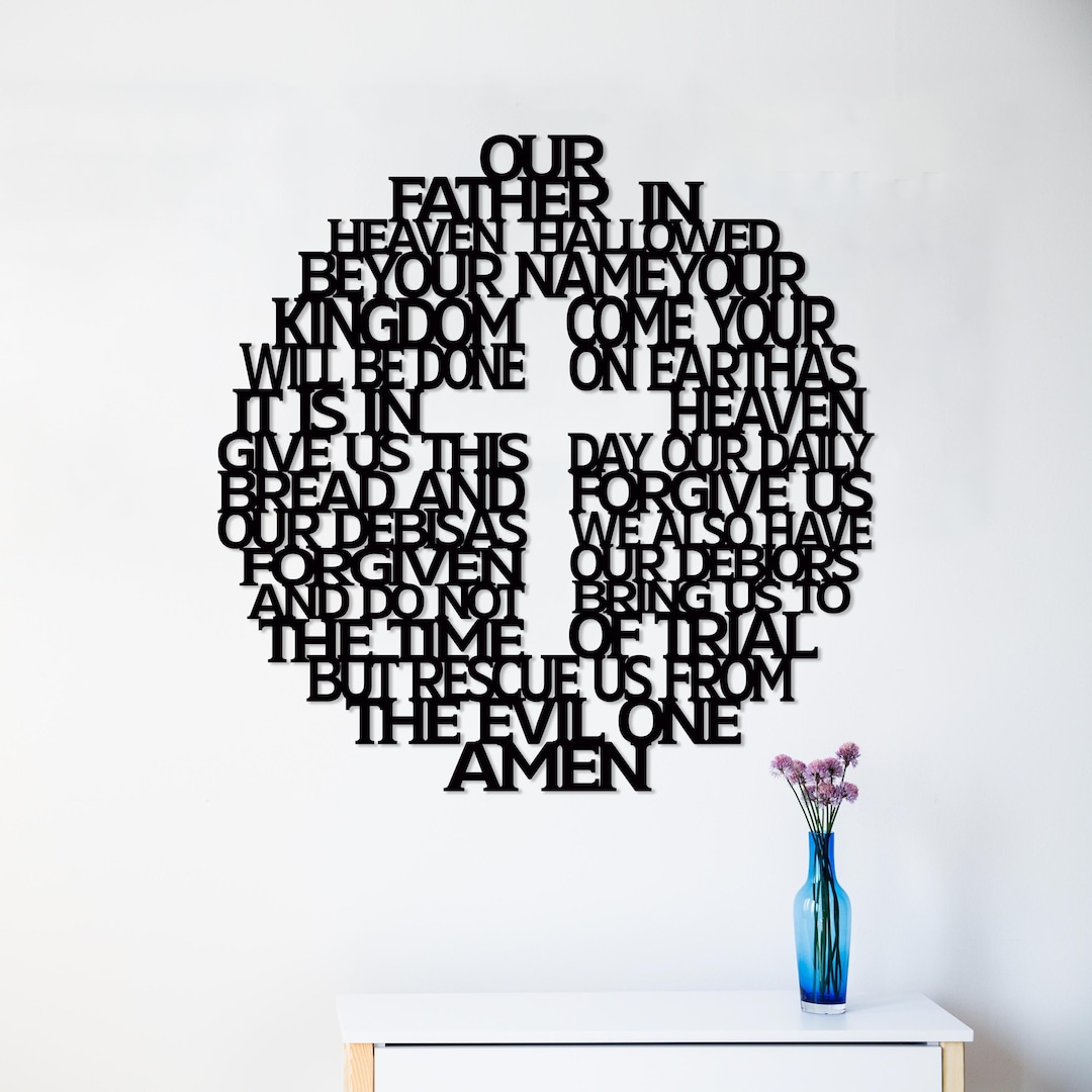 The Lord's Prayer Metal Wall Art, Christian Home Decor Gift, Christian ...